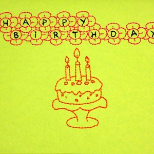 Birthday Greeting Cards 15 Machine Embroidery Designs - Etsy