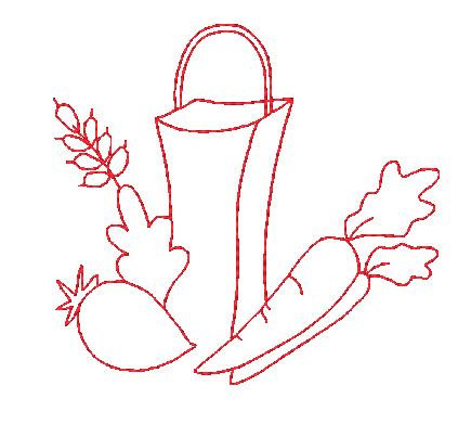 Redwork Kitchen Machine Embroidery Designs - Etsy