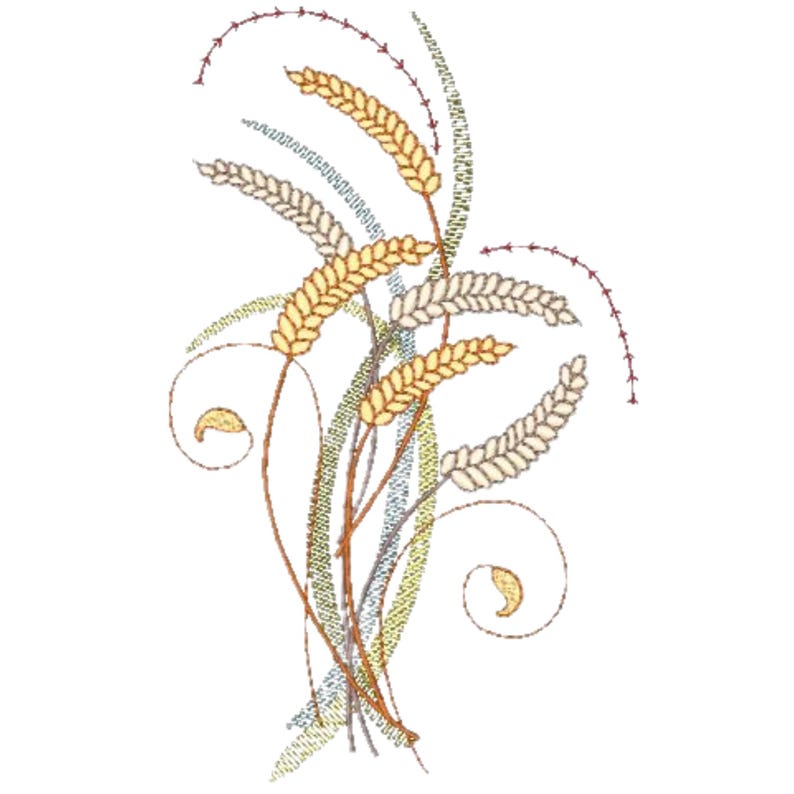 Wheat Art 10 Machine Embroidery Designs. 5X7 Hoop Ddigital Download - Etsy