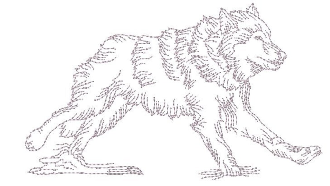 Redwork Realistic Wolves 12 Machine Embroidery Designs - Etsy
