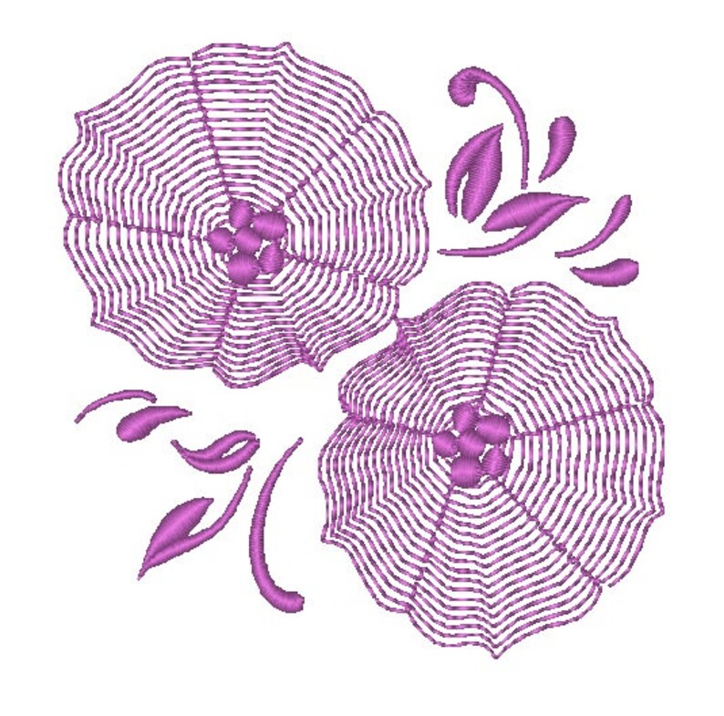 Rippled Flowers Machine Embroidery Designs - Etsy