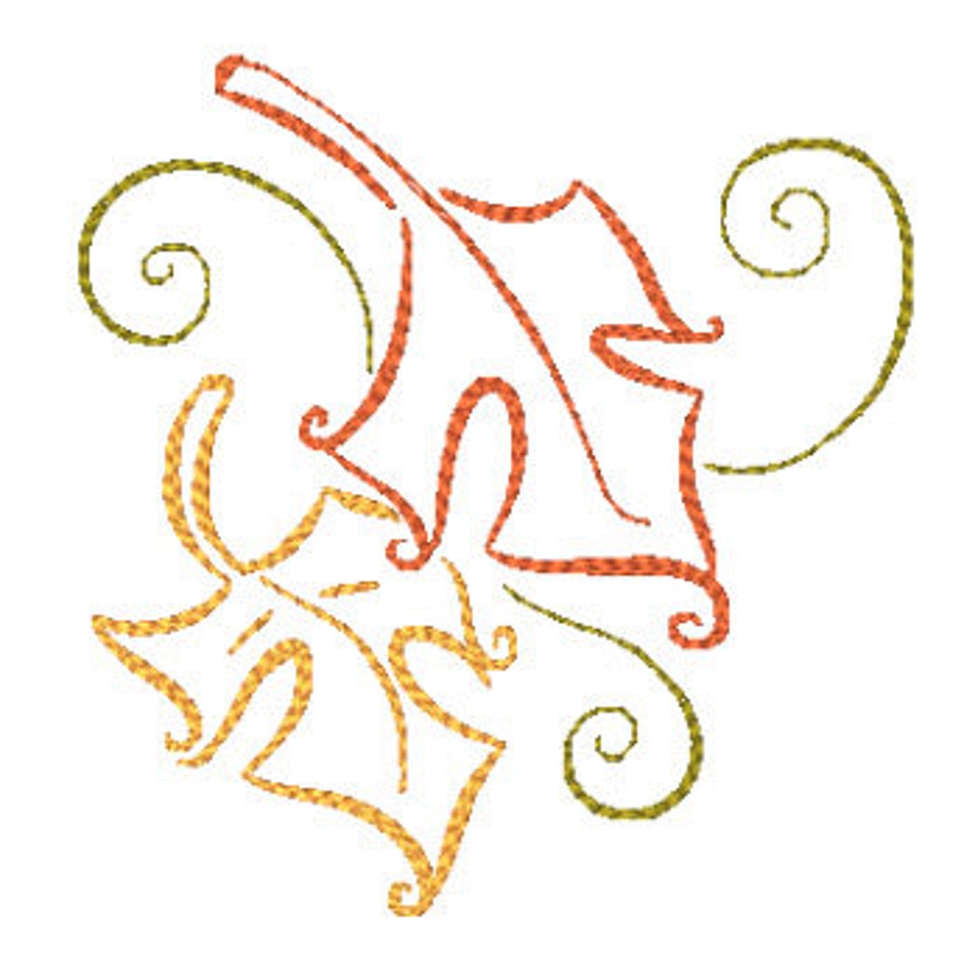 Art-deco-fall-time. 10 Machine Embroidery Designs From ATW - Etsy