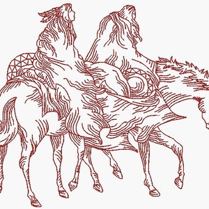 Native American Indian Redwork Machine Embroidery Designs - Etsy