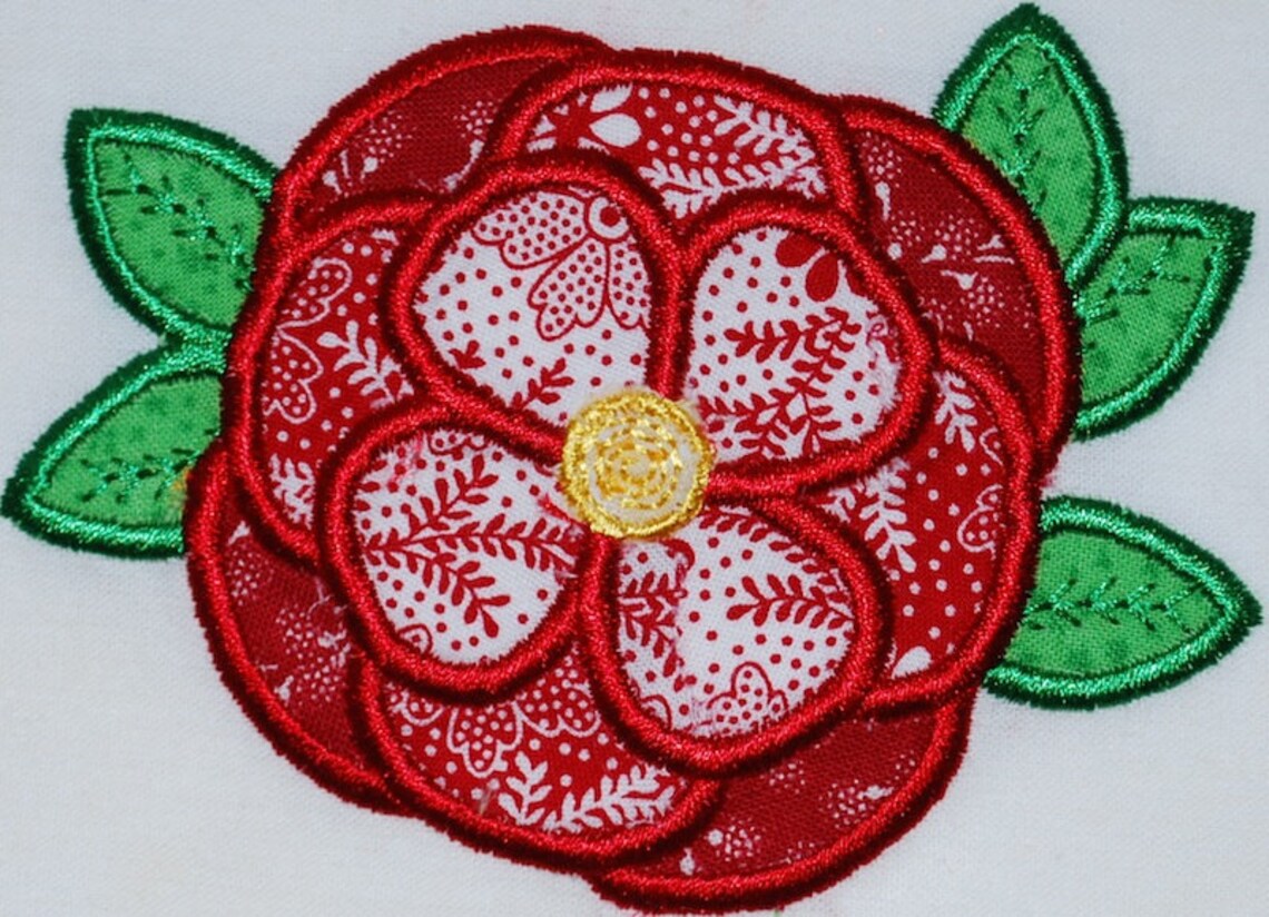 Patchwork Applique Flowers Machine Embroidery Designs - Etsy