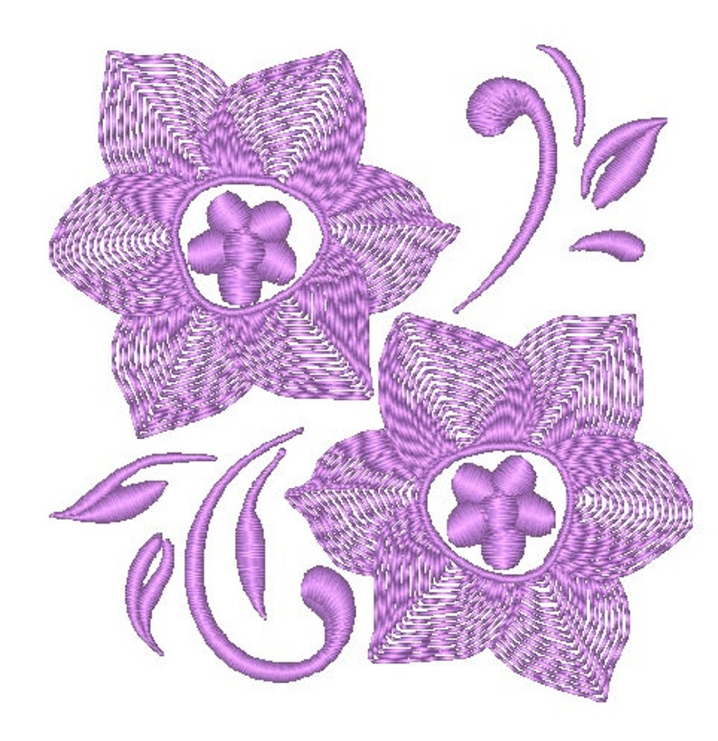 Rippled Flowers Machine Embroidery Designs - Etsy