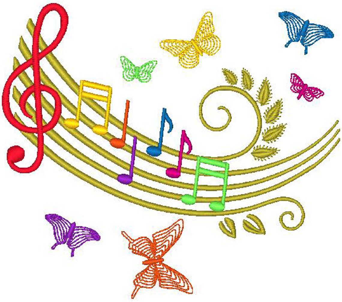Musical Scale Machine Embroidery Designs | Etsy