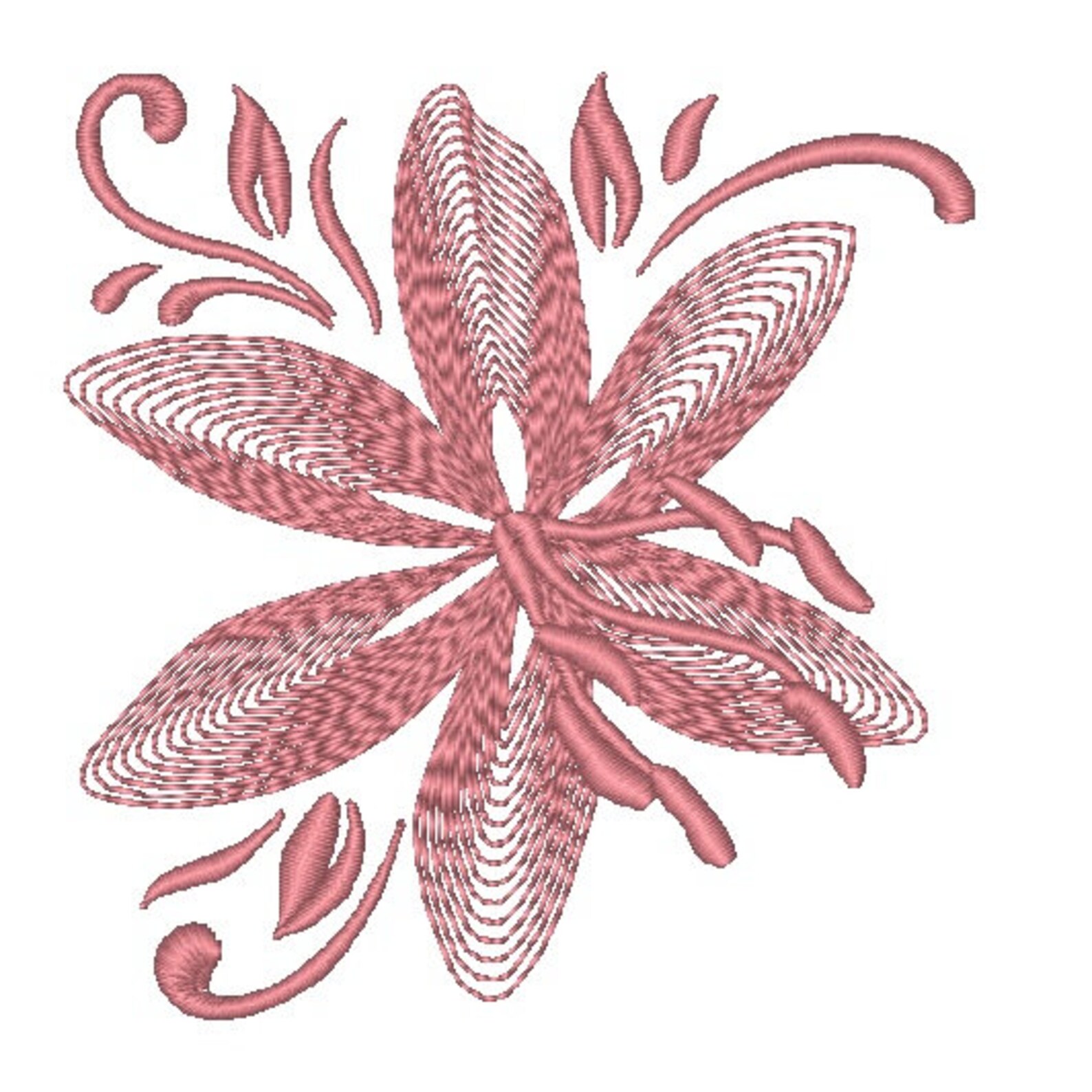 Rippled Flowers Machine Embroidery Designs - Etsy