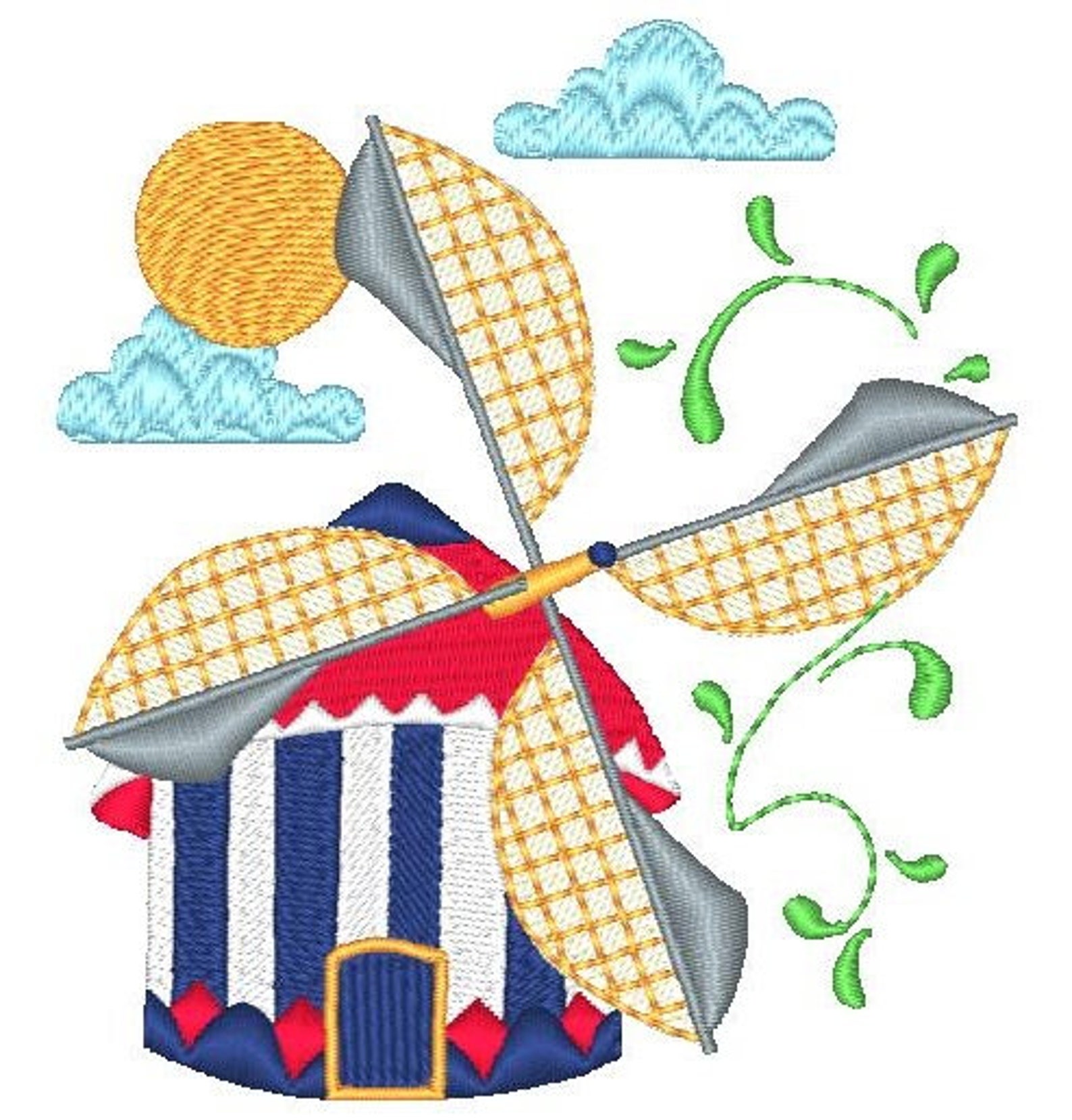 Windmills Machine Embroidery Designs - Etsy