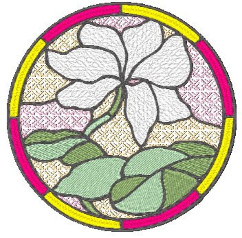 Stained Glass Machine Embroidery Designs | Etsy