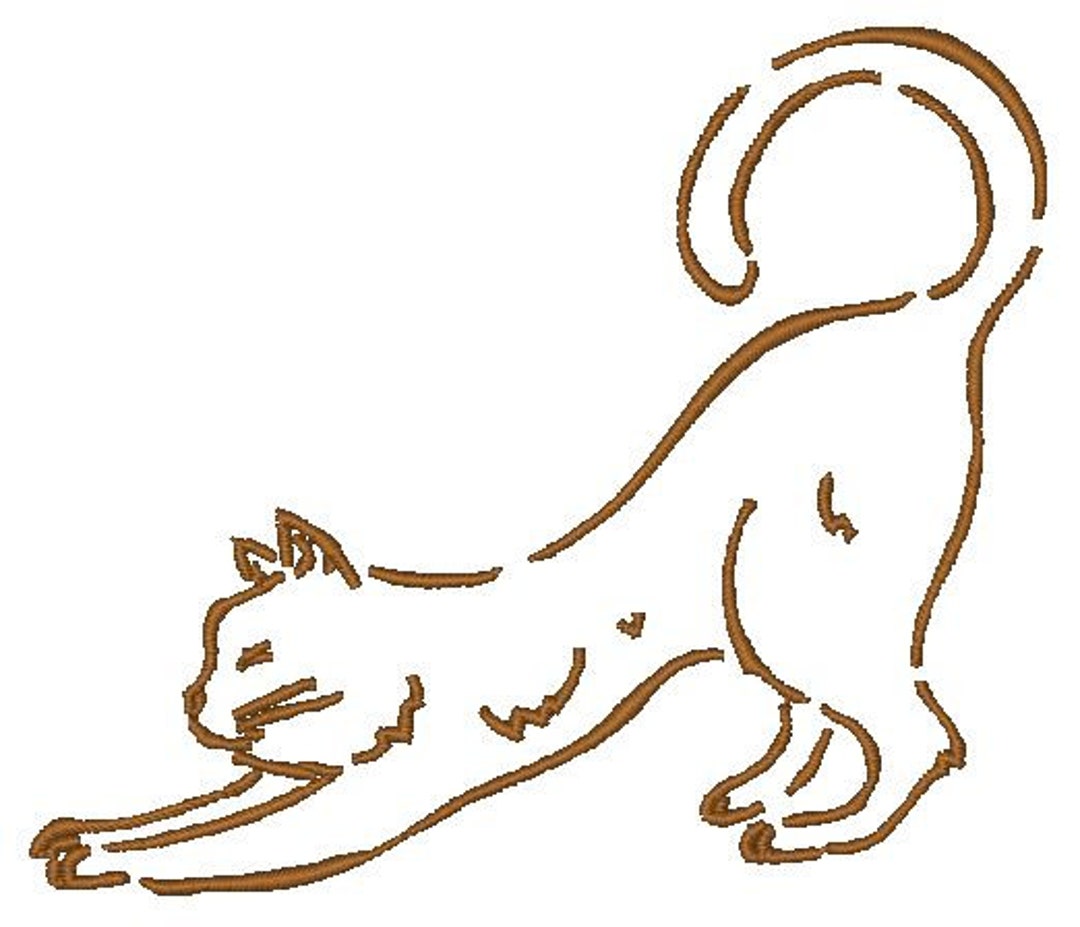 Outline Cats Machine Embroidery Designs - Etsy
