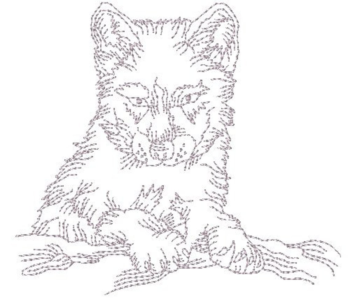 Redwork Realistic Wolves 12 Machine Embroidery Designs - Etsy