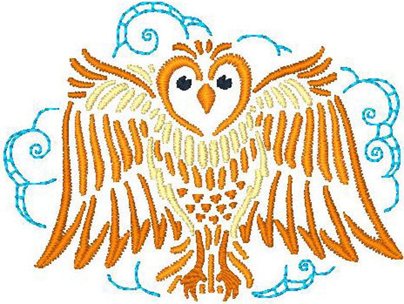 Delicate Owls Machine Embroidery Designs - Etsy