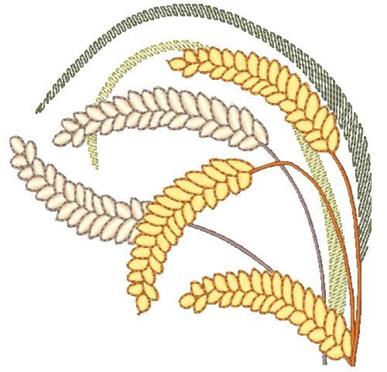 Wheat Art-5x7 Machine Embroidery Designs - Etsy