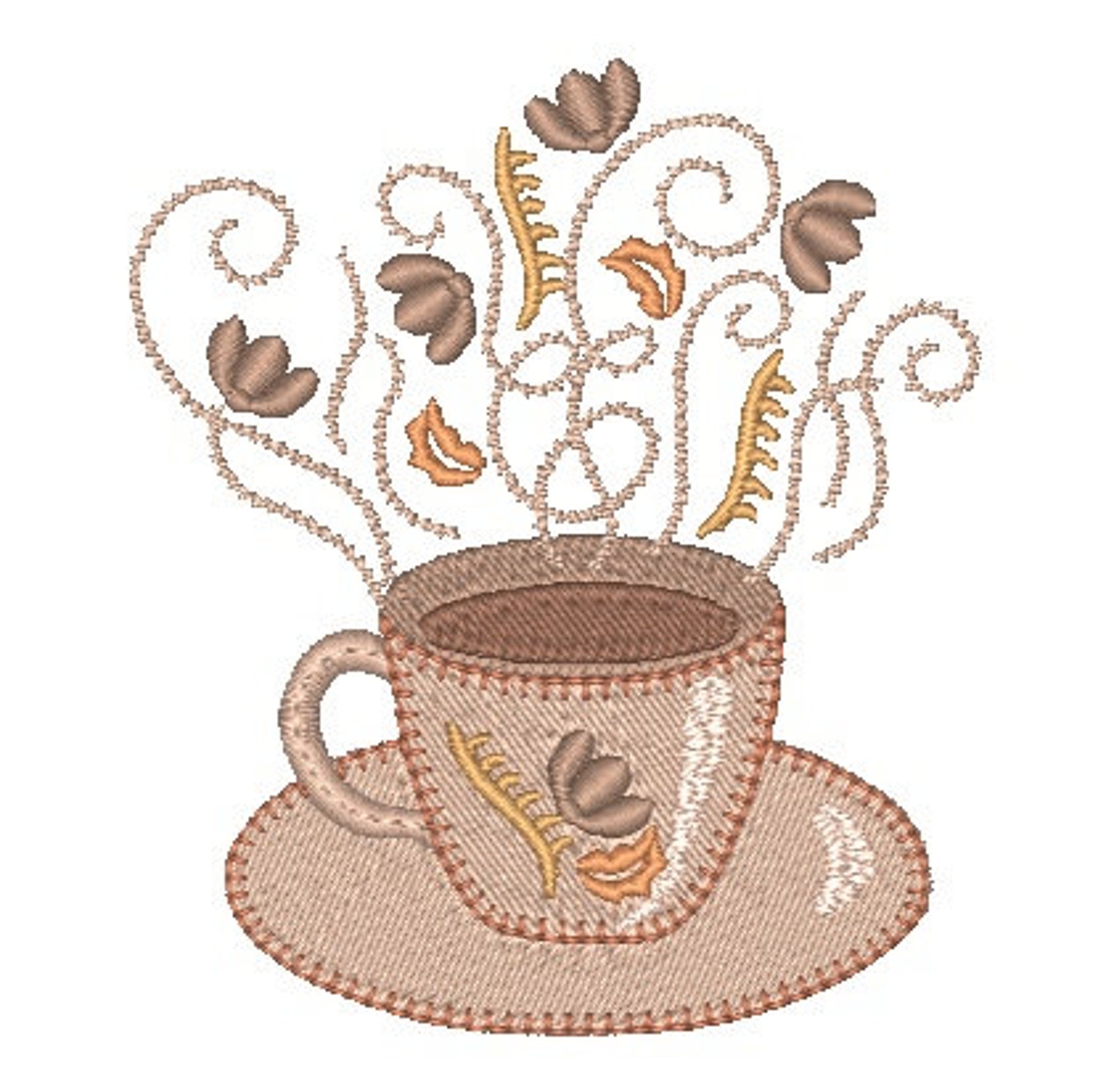 Coffee or Tea Machine Embroidery Designs - Etsy