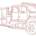 Redwork Fire Trucks [5x7] Machine Embroidery Designs - Etsy