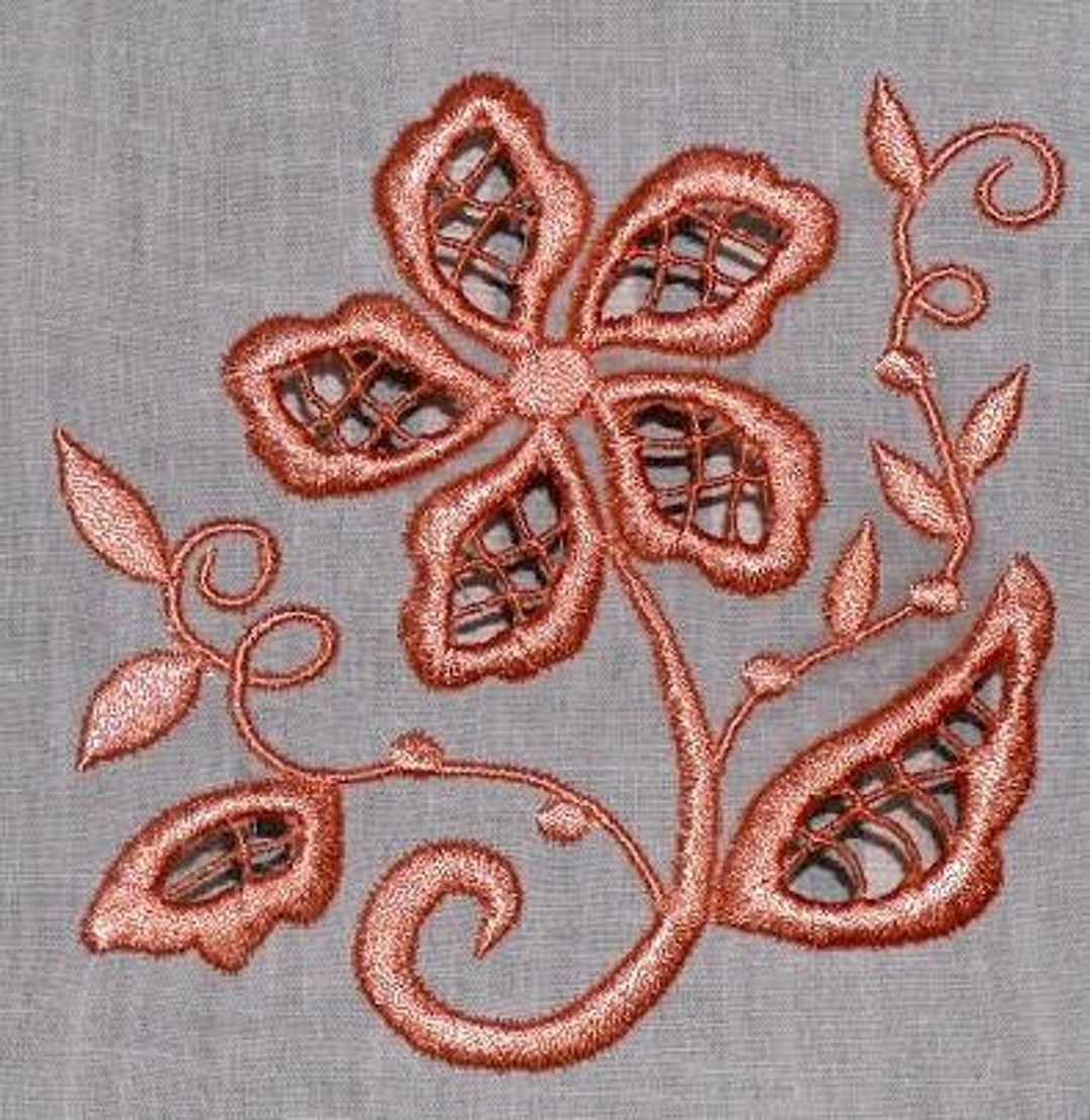 Floral Cutwork Machine Embroidery Designs - Etsy