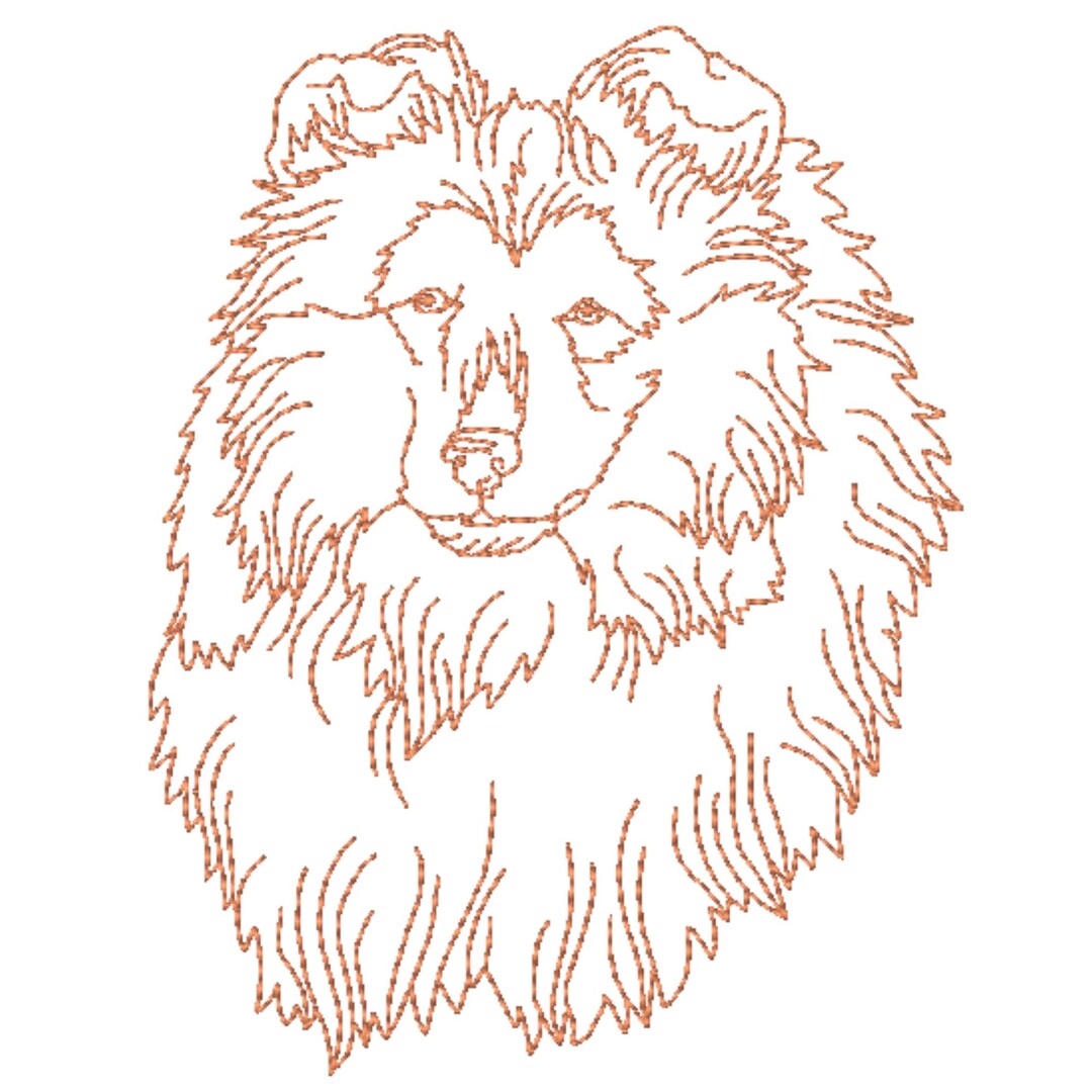 Shelties Dogs Redwork 10 Machine Embroidery Designs 5X7 Hoop Digital ...
