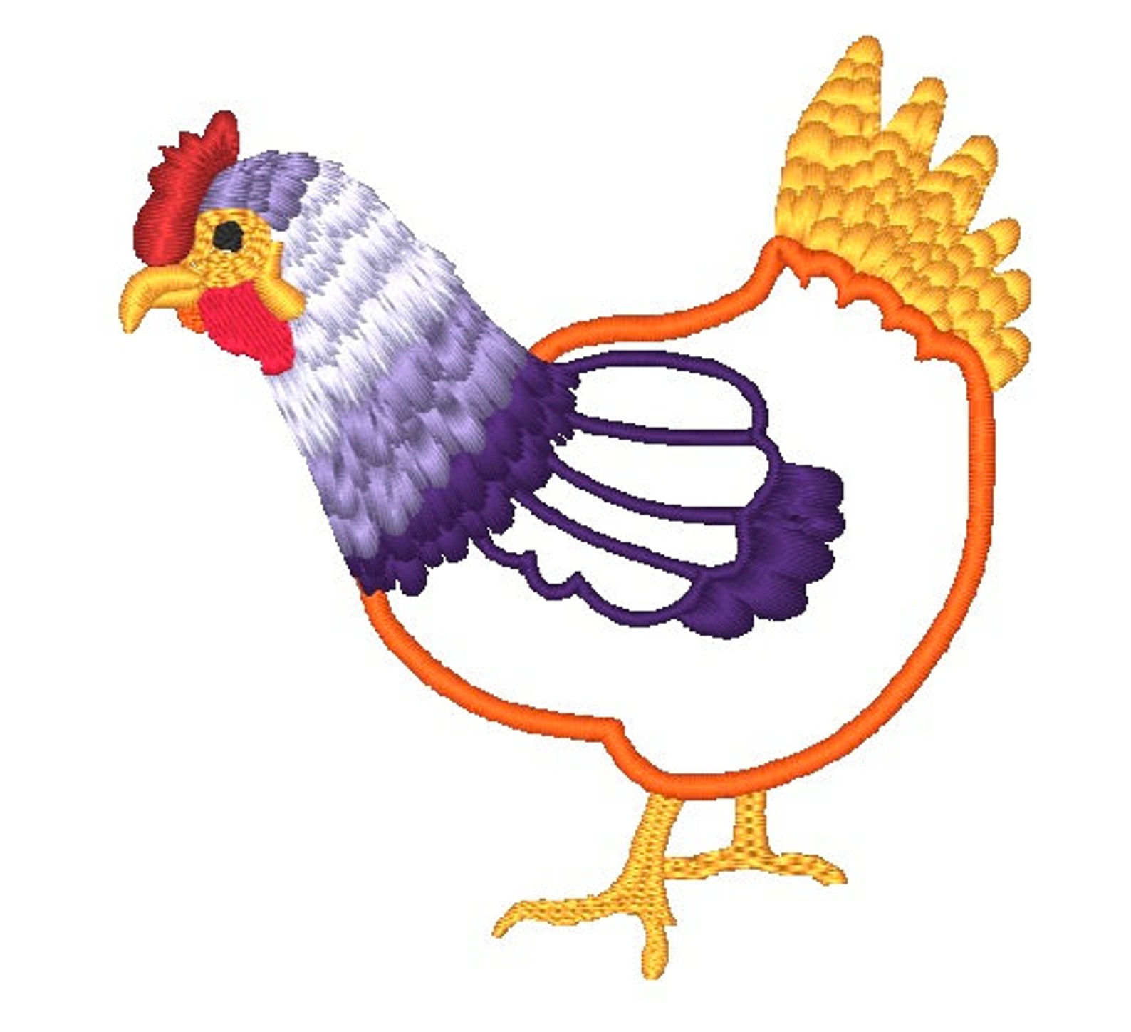 Applique Eccentric Hens Machine Embroidery Designs - Etsy