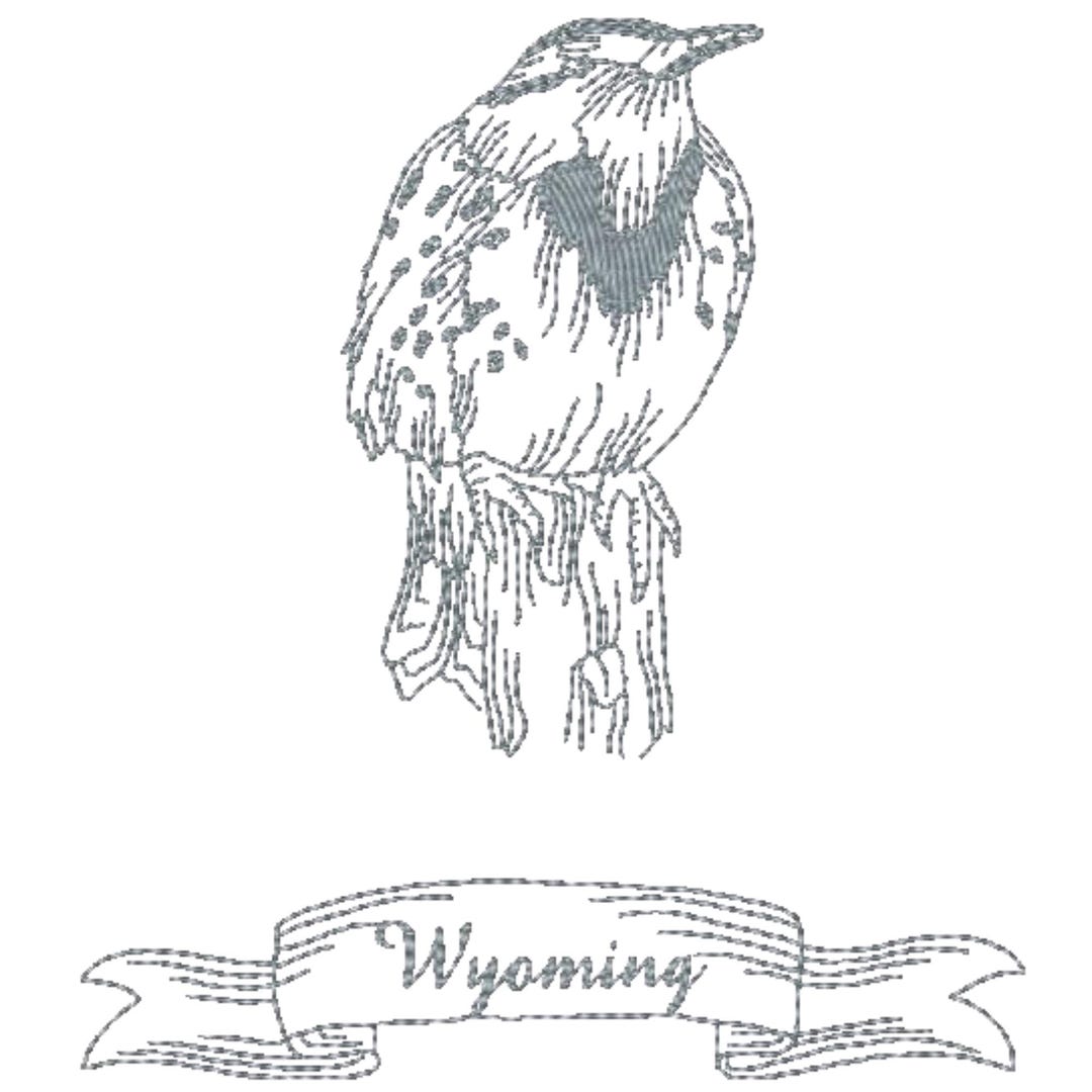 Redwork State Birds - Set 3 - 10 Machine Embroidery Designs 5X7 Hoop ...