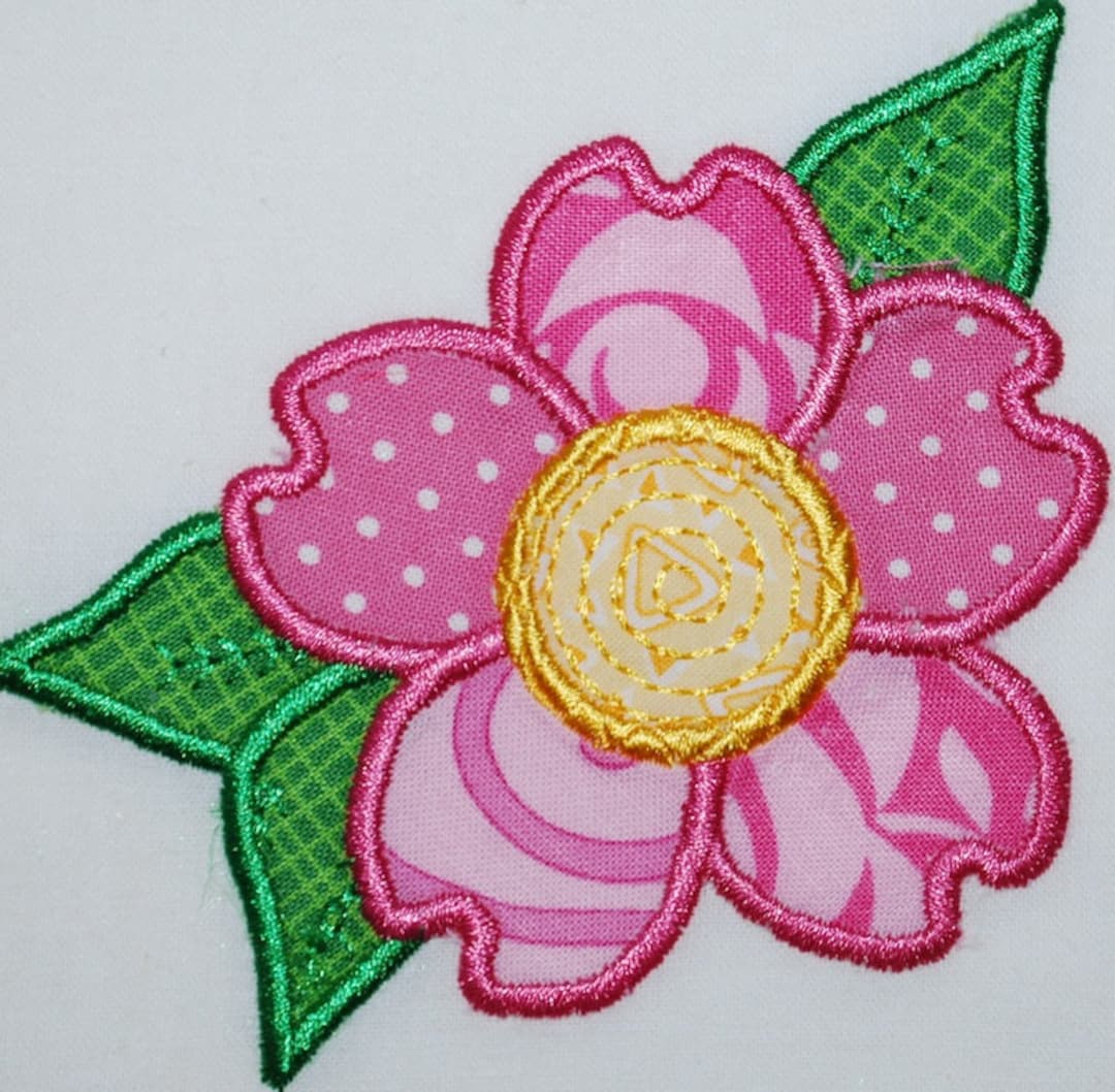 Patchwork Applique Flowers Machine Embroidery Designs - Etsy