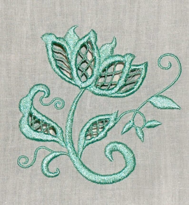 Floral Cutwork Machine Embroidery Designs - Etsy