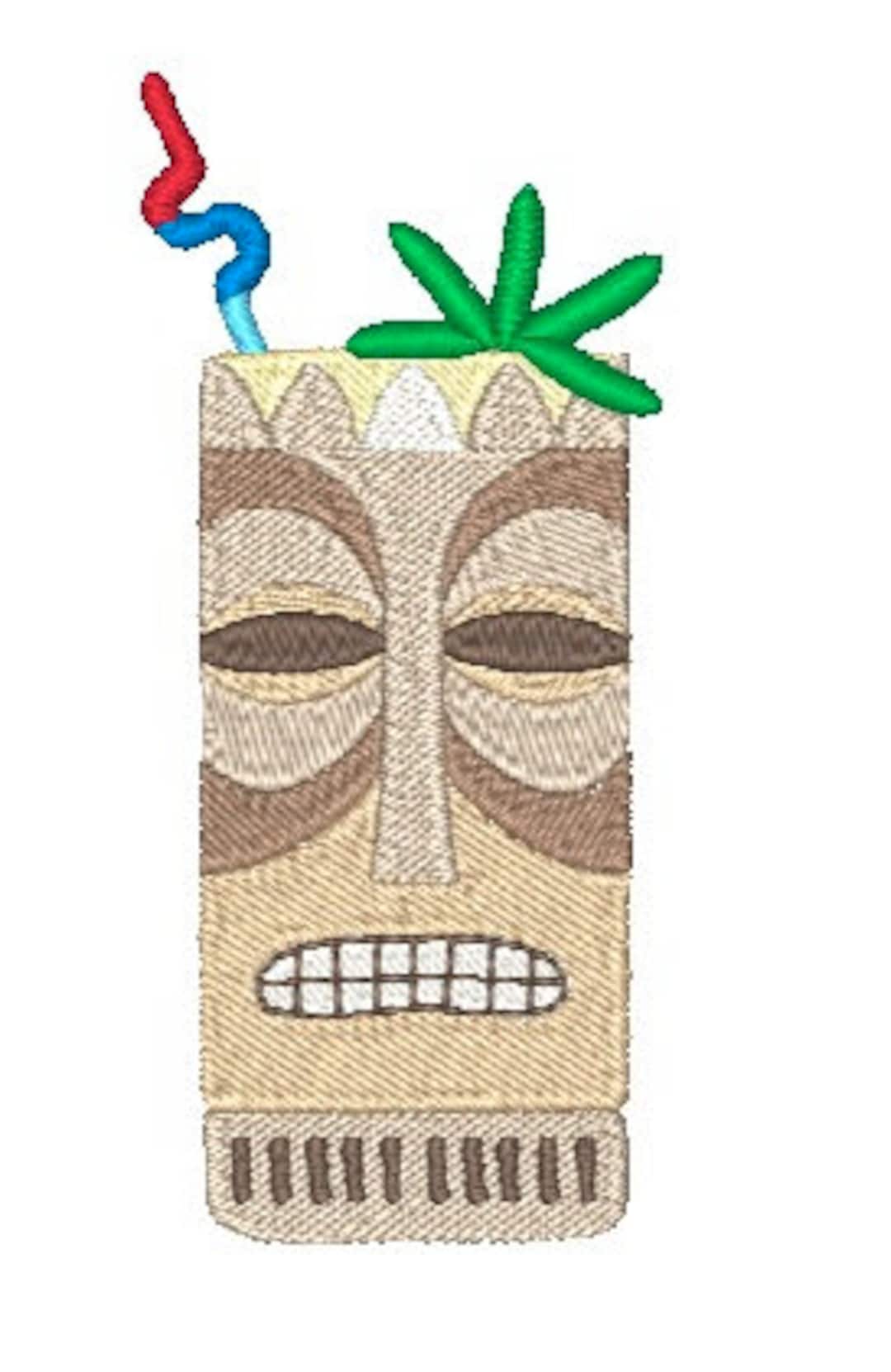 Tiki Drinks Machine Embroidery Designs - Etsy