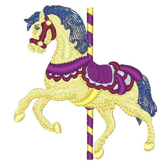 Carousel-horses. 10 Machine Embroidery Designs From ATW | Etsy