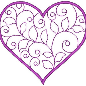 Decorated Hearts Machine Embroidery Designs - Etsy