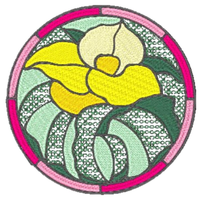 Stained Glass 9 Machine Embroidery Designs 4X4 and 5X7 Hoops Digital ...