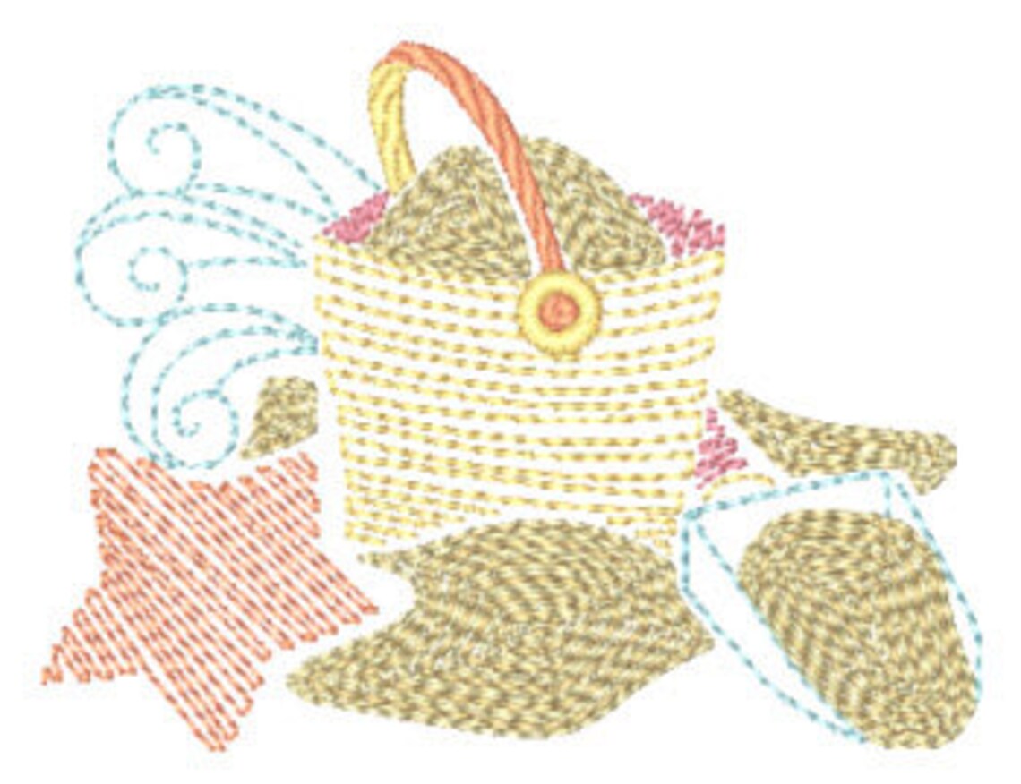 Summer 10 Machine Embroidery Designs - Etsy