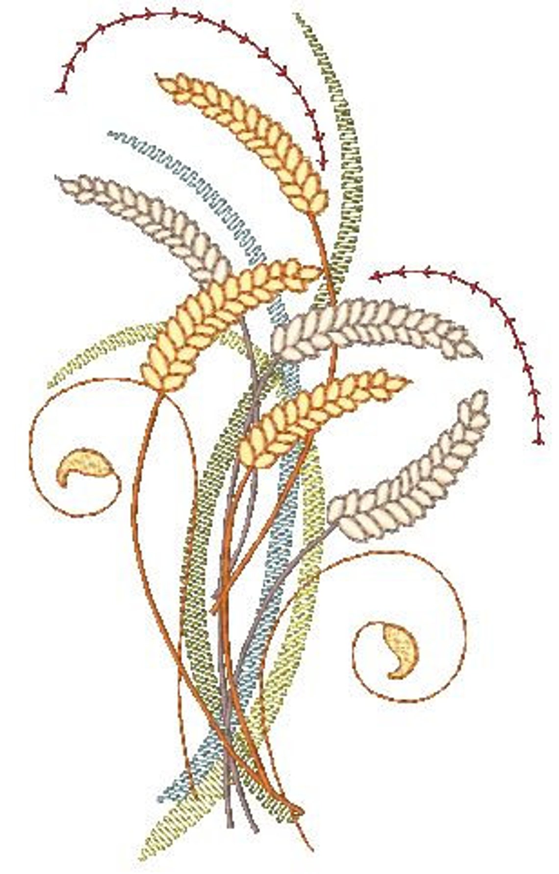 Wheat Art-5x7 Machine Embroidery Designs - Etsy
