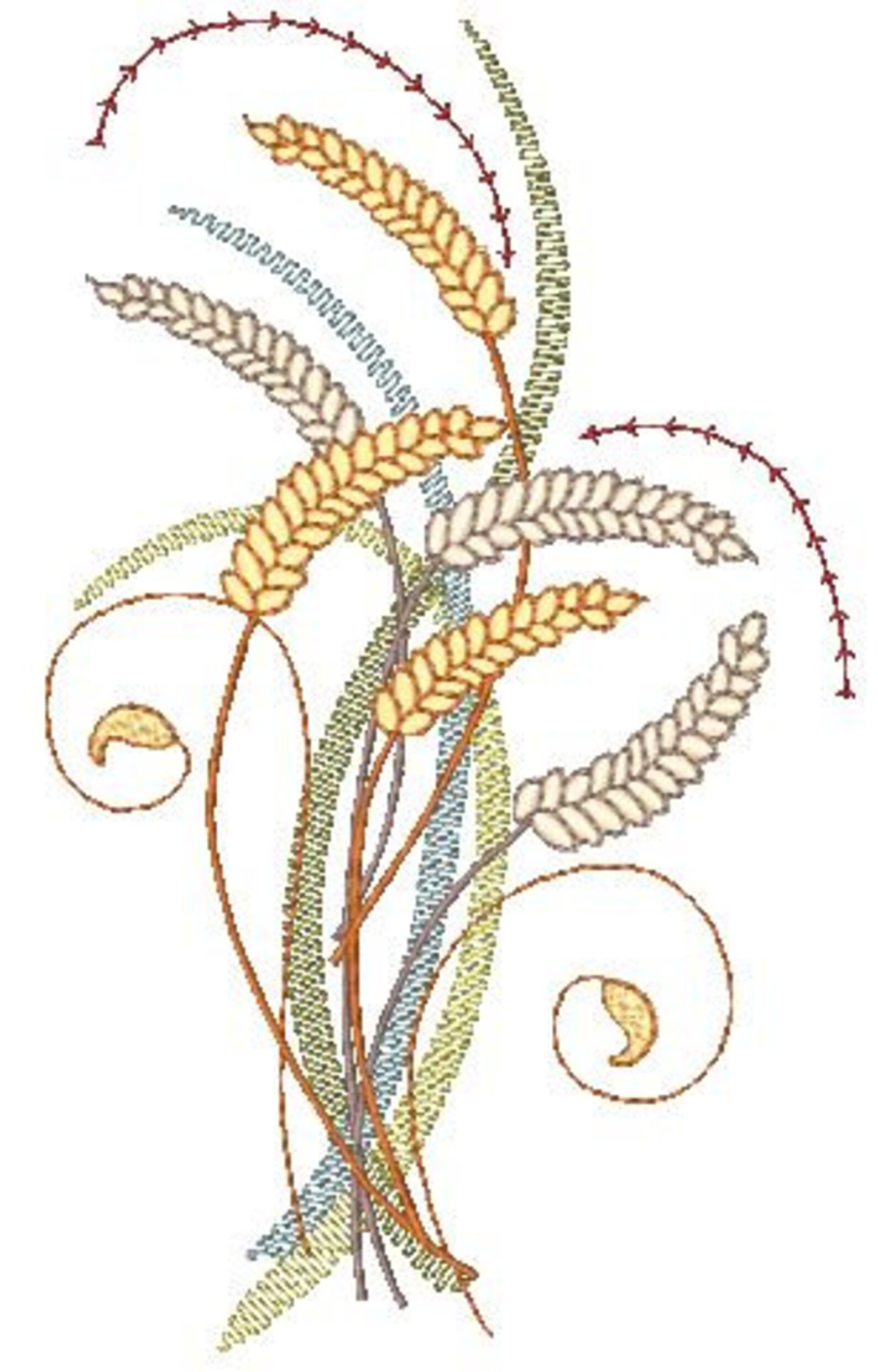 Wheat Art-5x7 Machine Embroidery Designs - Etsy