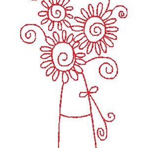 Redwork Kitchen Machine Embroidery Designs - Etsy