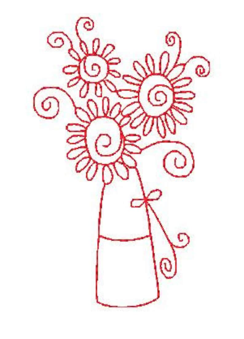 Redwork Kitchen Machine Embroidery Designs - Etsy