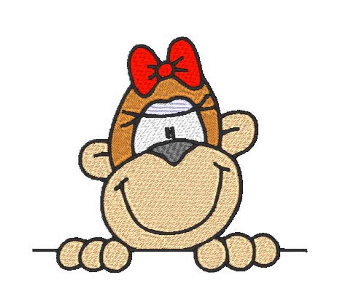 Monkey Faces Machine Embroidery Designs | Etsy