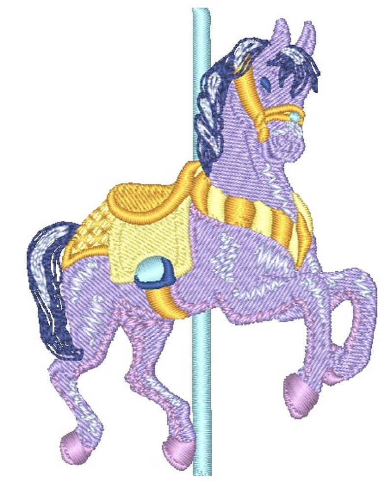 Carousel-horses. 10 Machine Embroidery Designs From ATW | Etsy