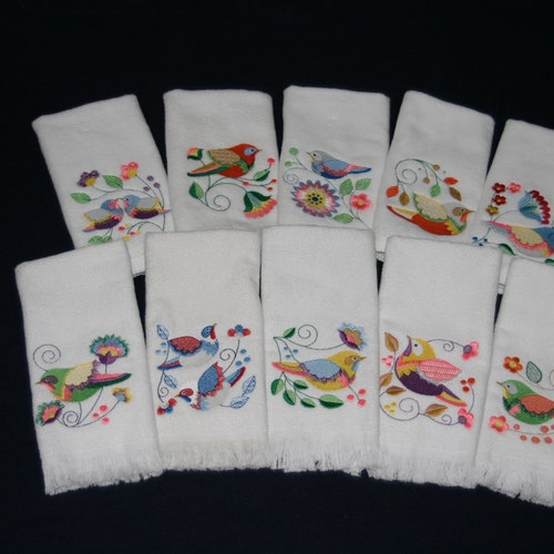 Monthly Birds Machine Embroidery Designs Instant Download 4x4 - Etsy