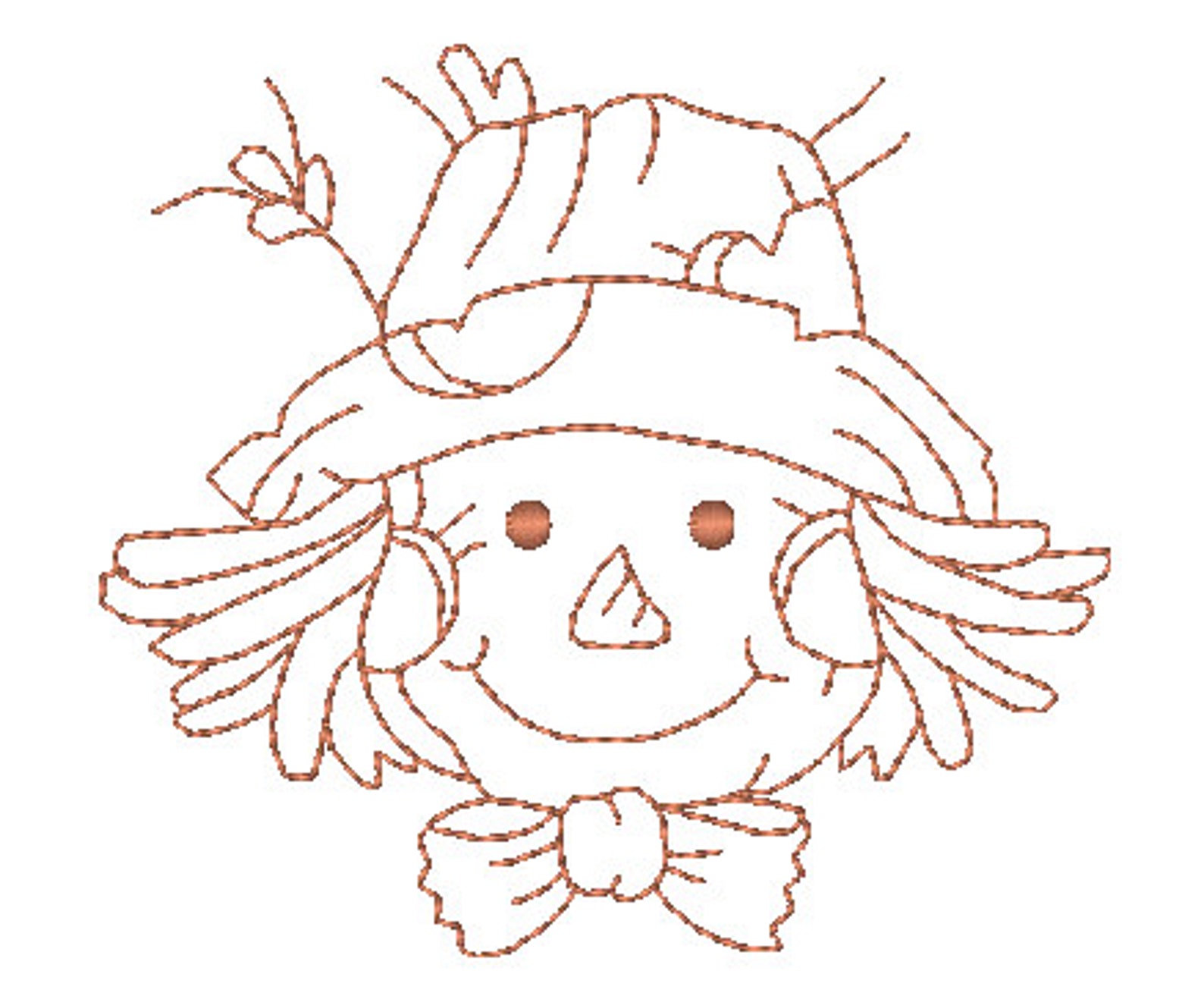 Redwork Autumn Scarecrows 20 Machine Embroidery Designs - Etsy