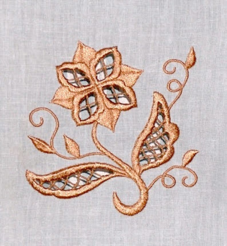 Floral Cutwork Machine Embroidery Designs | Etsy