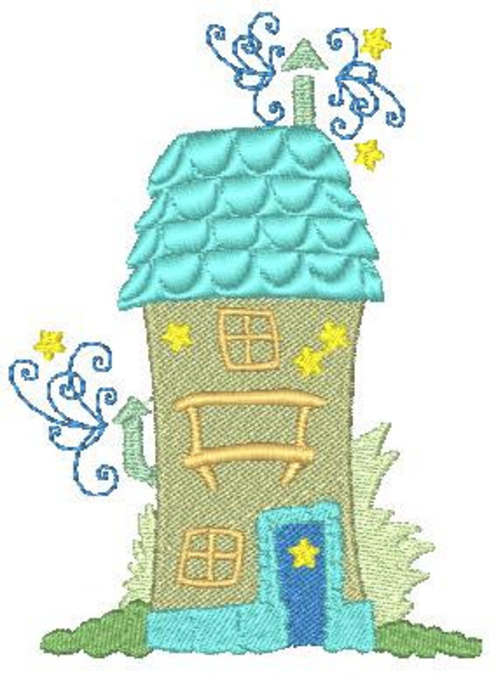 Enchanted Houses Machine Embroidery Designs | Etsy
