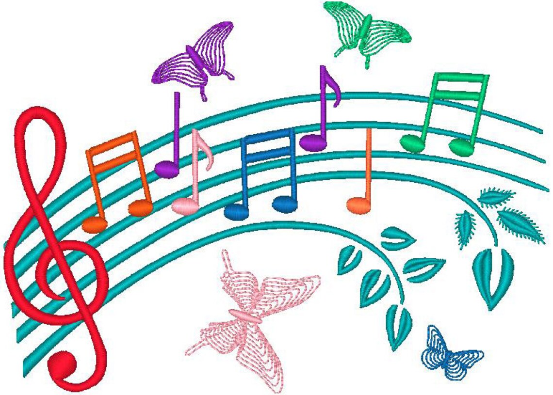 Musical Scale Machine Embroidery Designs | Etsy