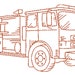 Redwork Fire Trucks [5x7] Machine Embroidery Designs - Etsy