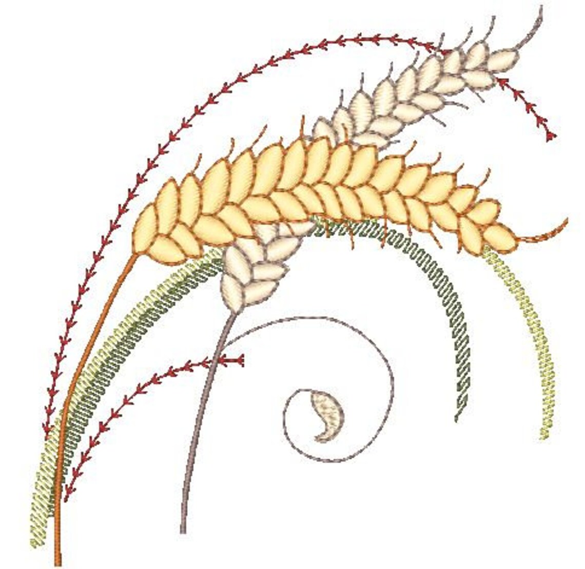 Wheat Art-5x7 Machine Embroidery Designs - Etsy
