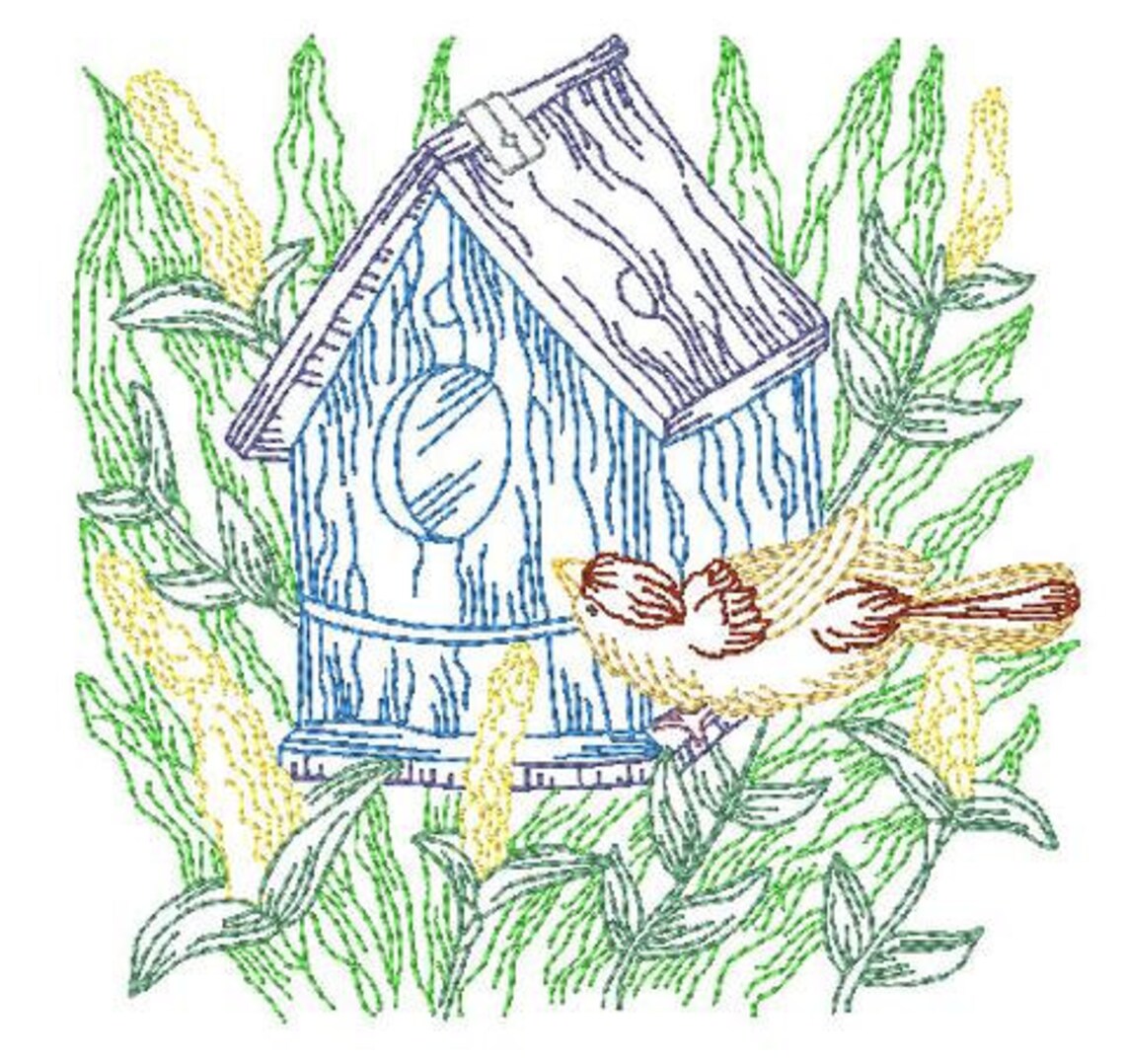 Multiline Birdhouses 16 Machine Embroidery Designs - Etsy