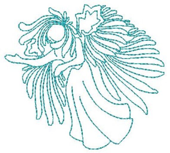 Beautiful Outline Angels 20 Machine Embroidery Designs - Etsy
