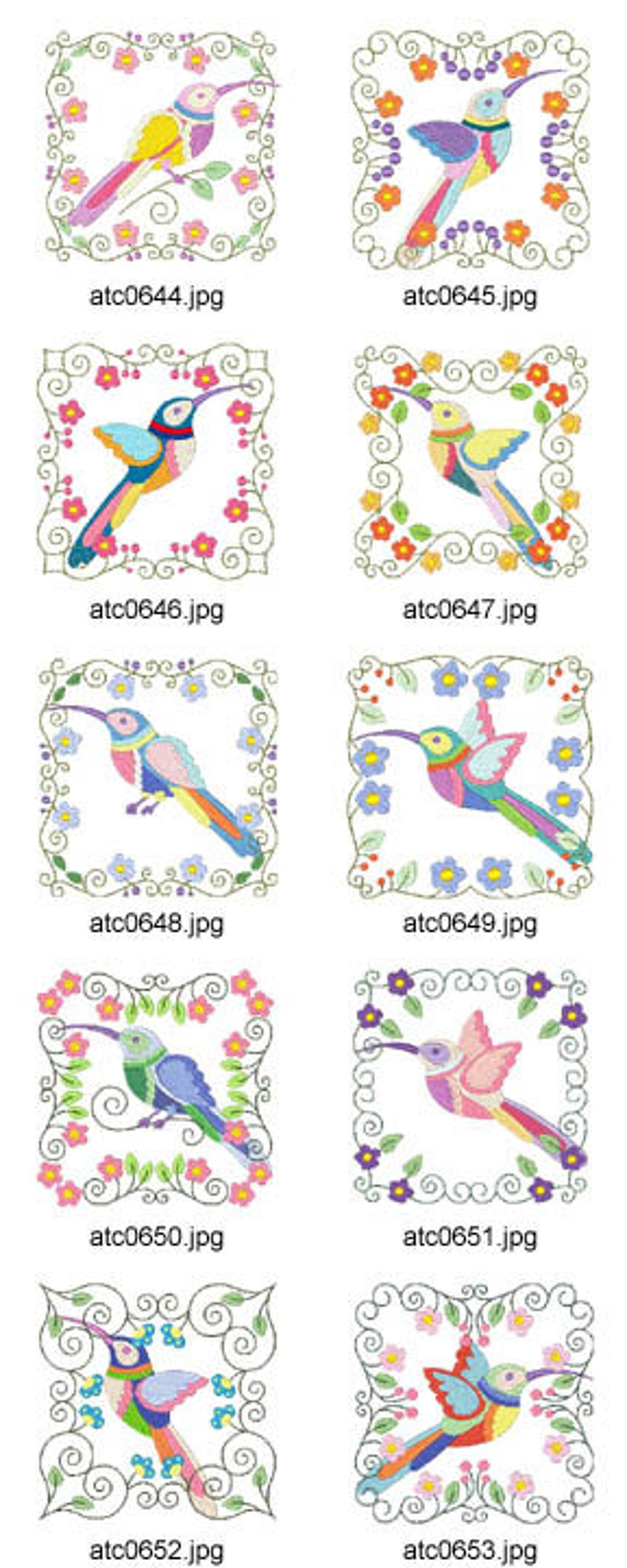 Hummingbird-blocks 10 Machine Embroidery Designs From ATW - Etsy