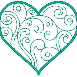 Decorated Hearts Machine Embroidery Designs - Etsy