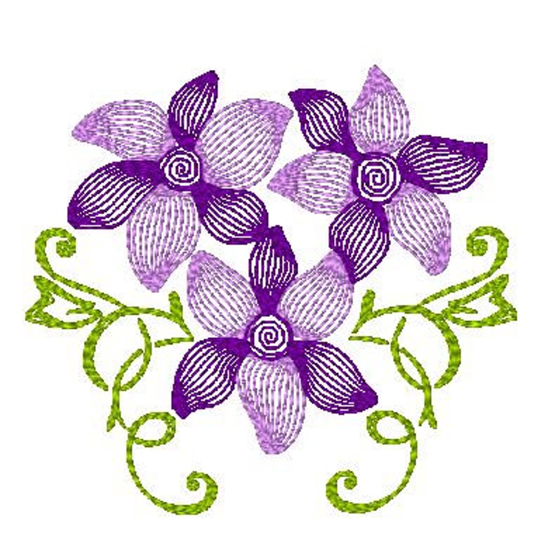 Art Deco Lilies Machine Embroidery Designs - Etsy