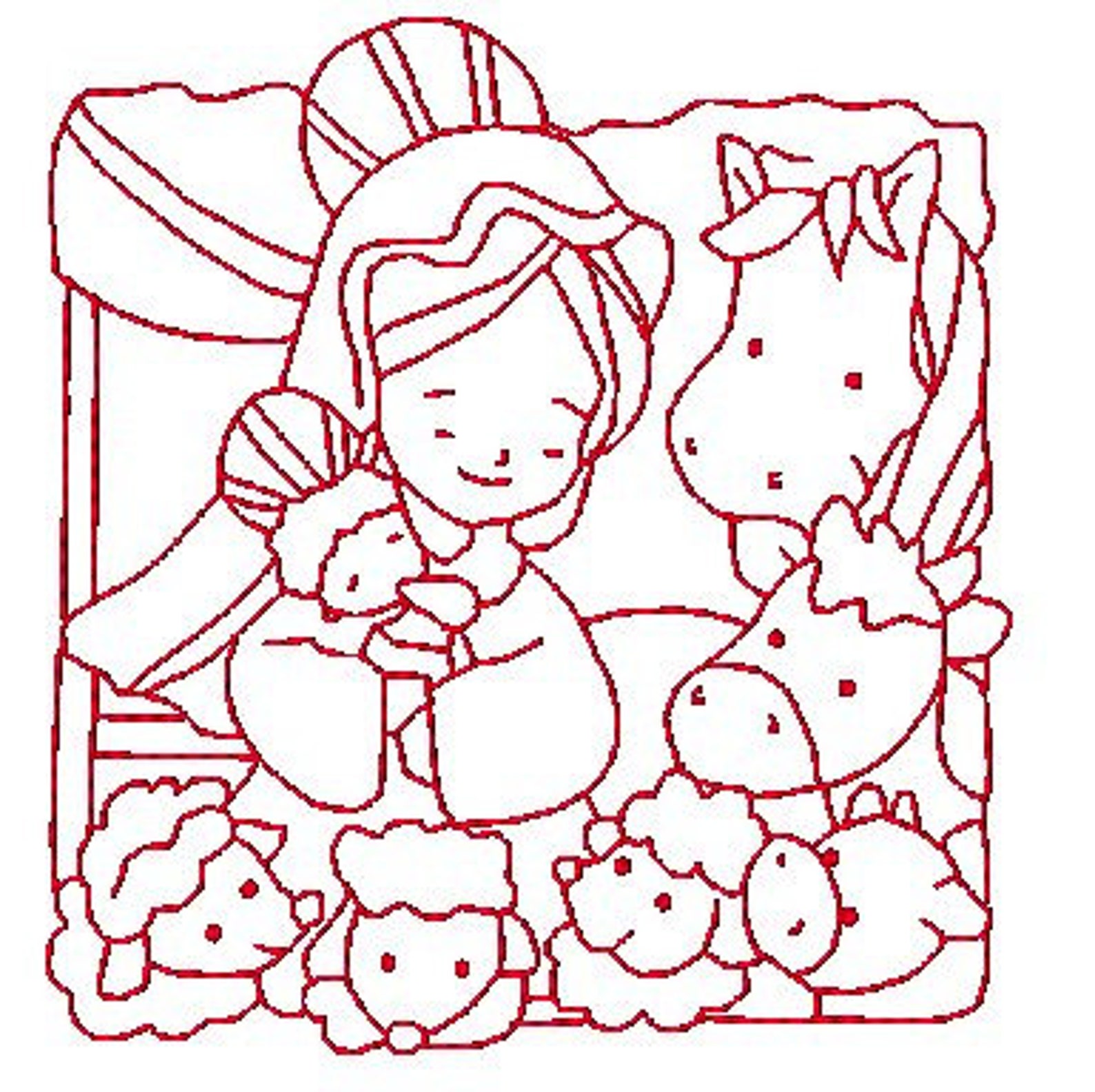 Nativity Redwork Quilt Squares Machine Embroidery Designs - Etsy