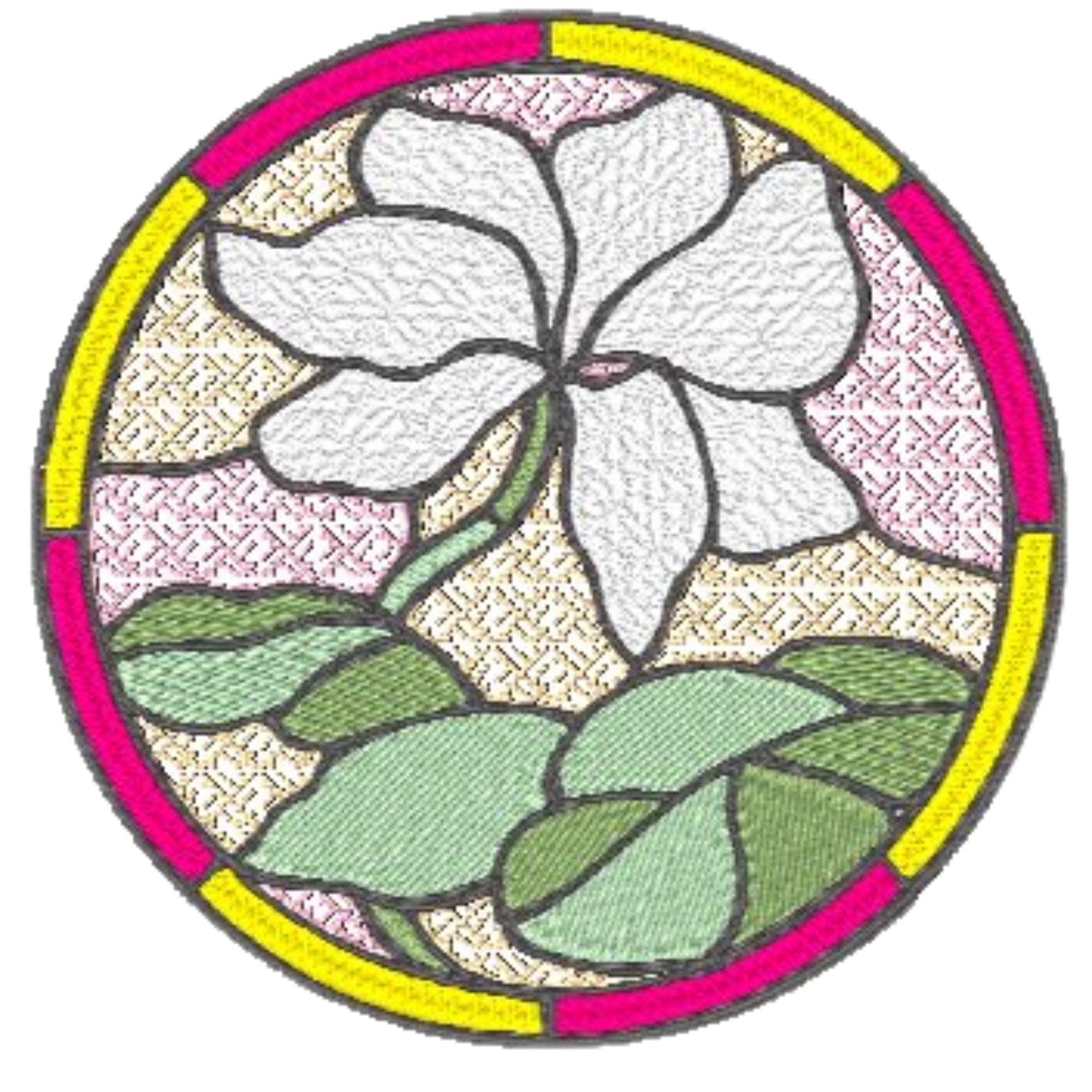 Stained Glass 9 Machine Embroidery Designs 4X4 and 5X7 Hoops Digital ...